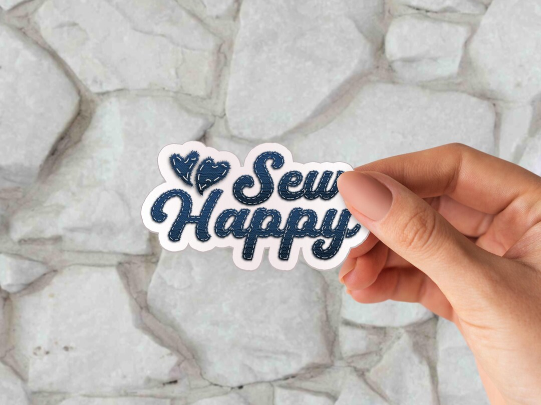Sew Happy Sticker: Sewciopath Vinyl Decal for Crafters - Etsy
