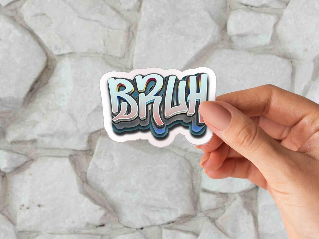 BRUH Sticker: Funny Meme Vinyl Decal for Laptop, Water Bottle - Etsy