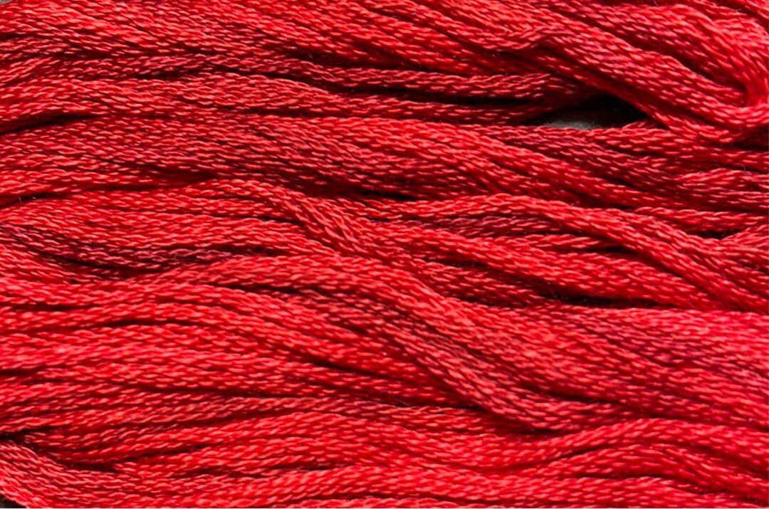 Buckeye Scarlet Gentle Arts Cotton Thread 5 Yard Skein Cross Stitch ...