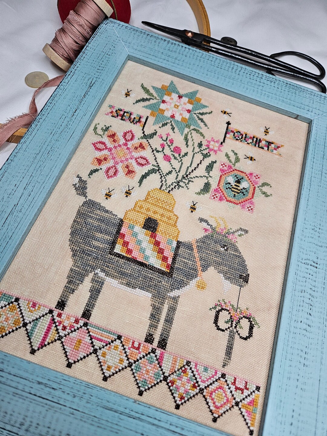 Quilting Nanny - Quaint Rose Needearts - Cross Stitch Pattern - Etsy