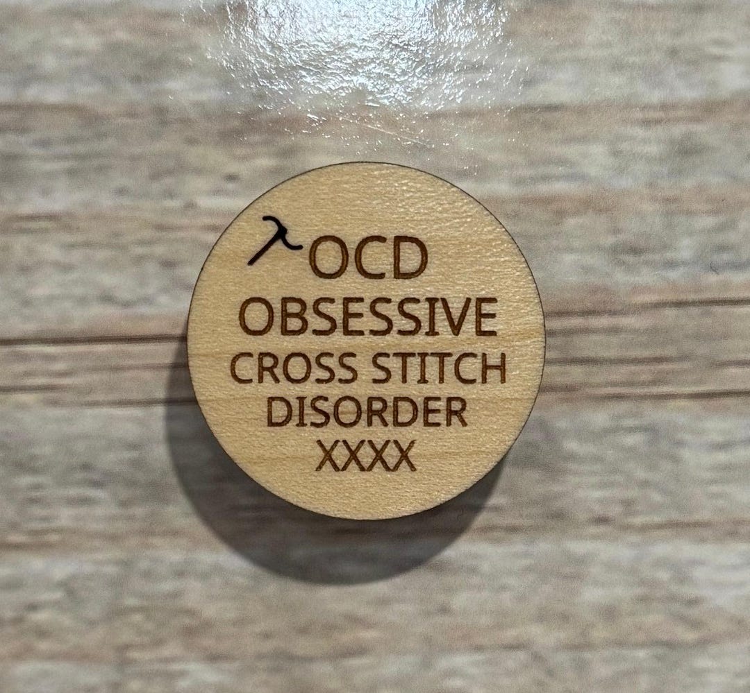 OCD Obsessive Cross Stitch Disorder Wooden Magnetic Needle Minder - Etsy