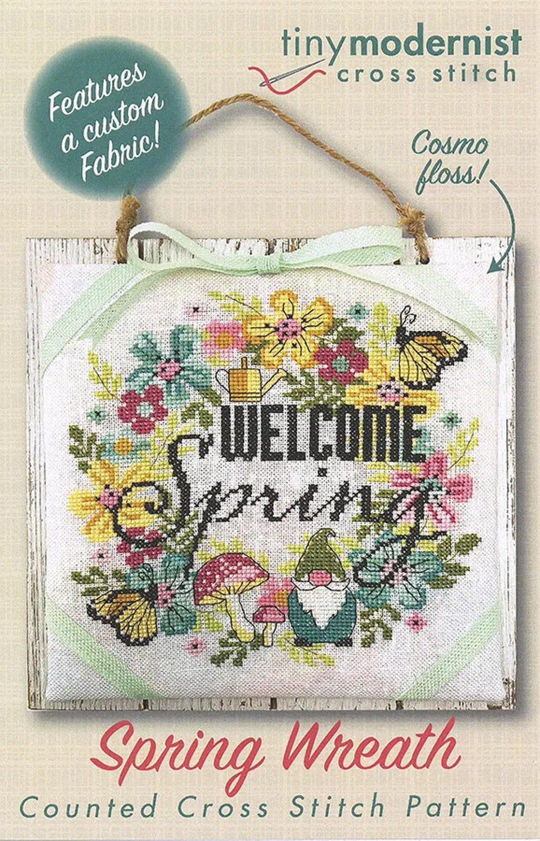 Spring Wreath - Tiny Modernist - Cross Stitch Pattern - Etsy
