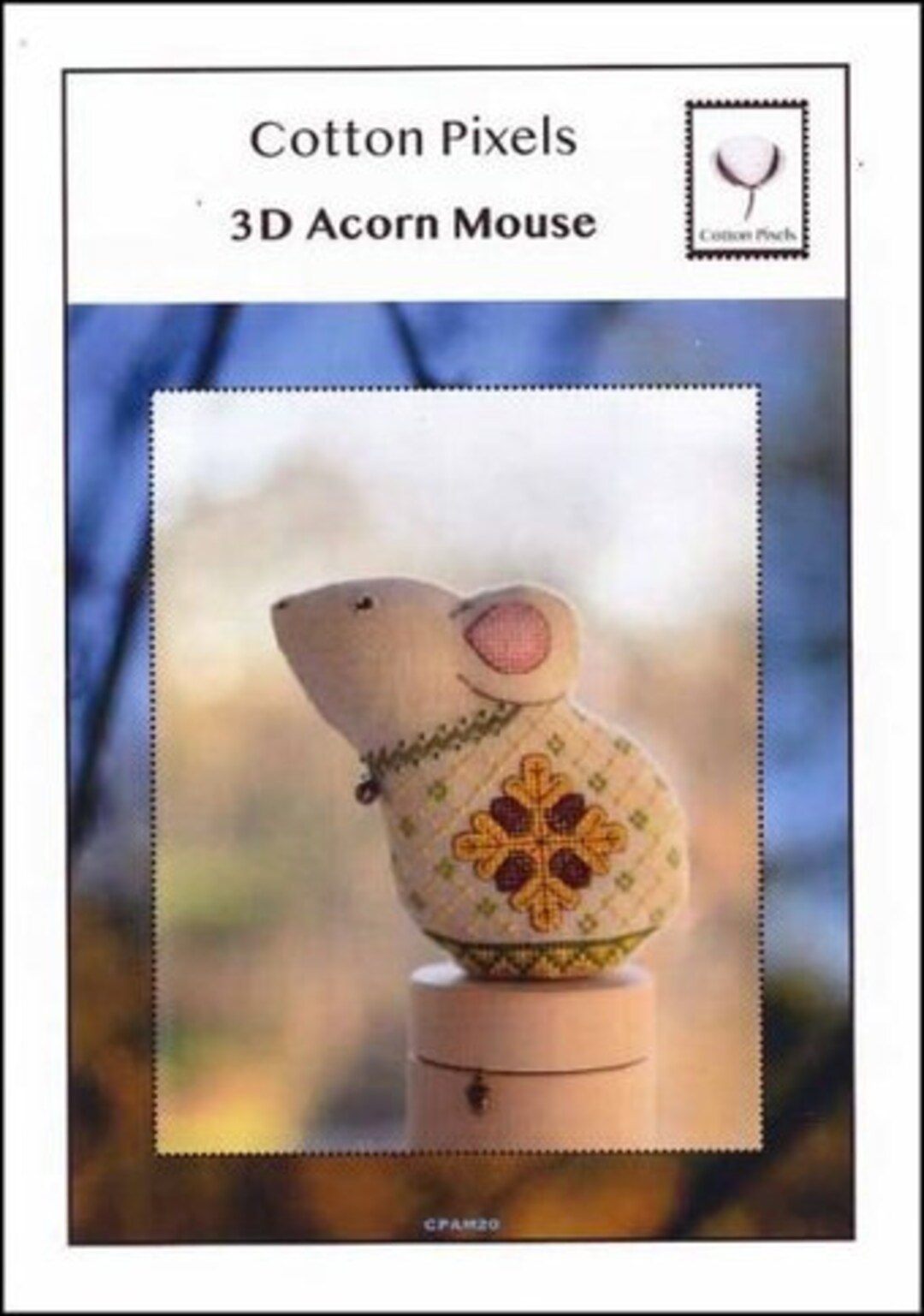3D Acorn Mouse Cotton Pixels Cross Stitch Pattern - Etsy