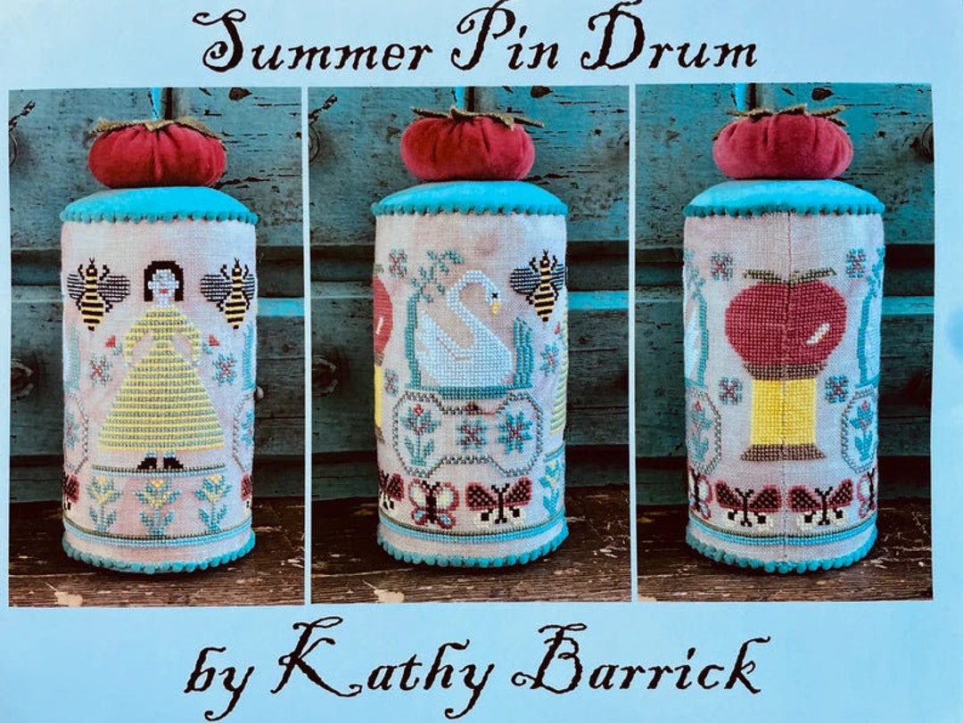 Summer Pin Drum - Kathy Barrick - Cross Stitch Design - Etsy