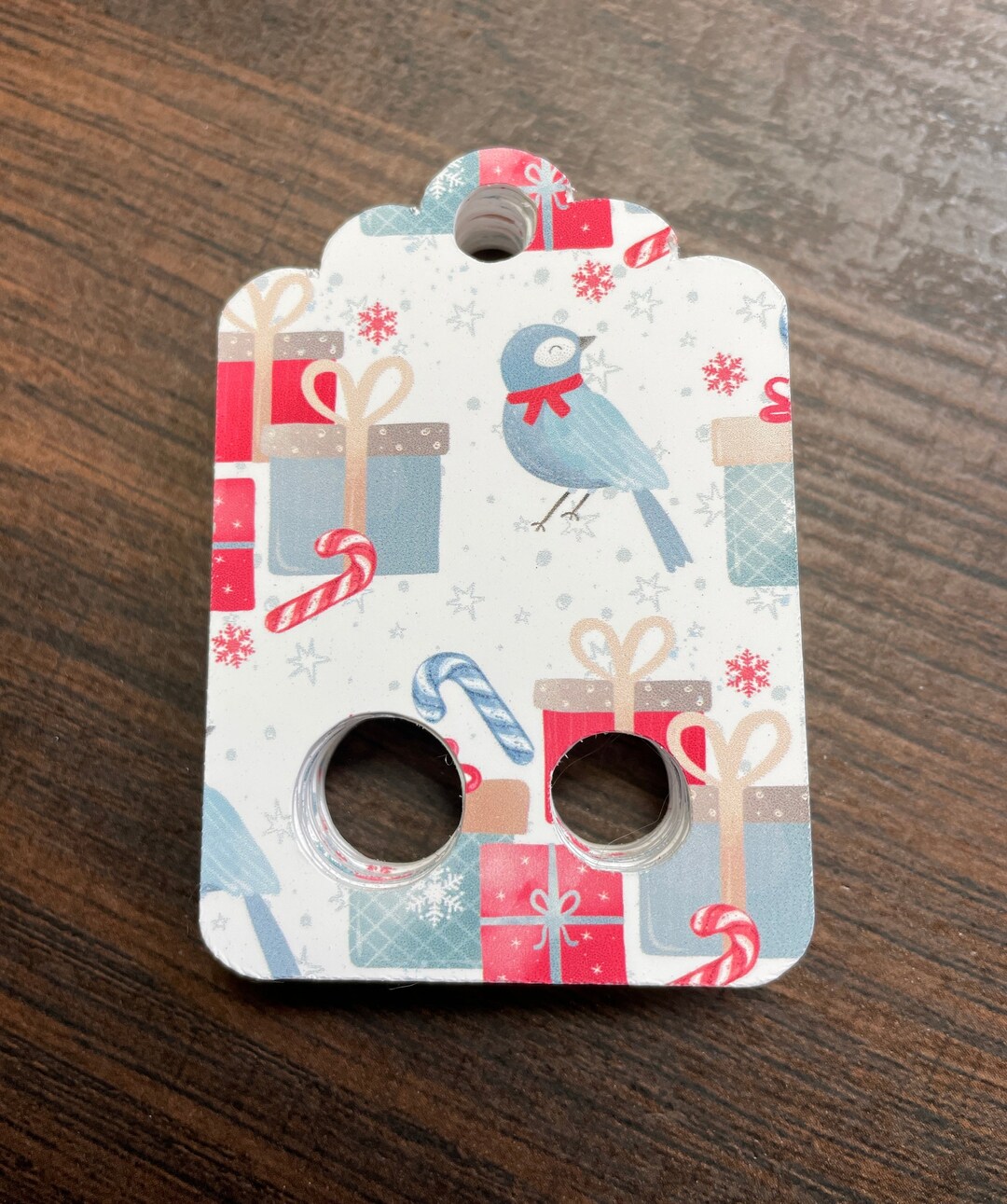 Floss Keepers/tags/drops - Christmas Blue Bird and Presents - Etsy