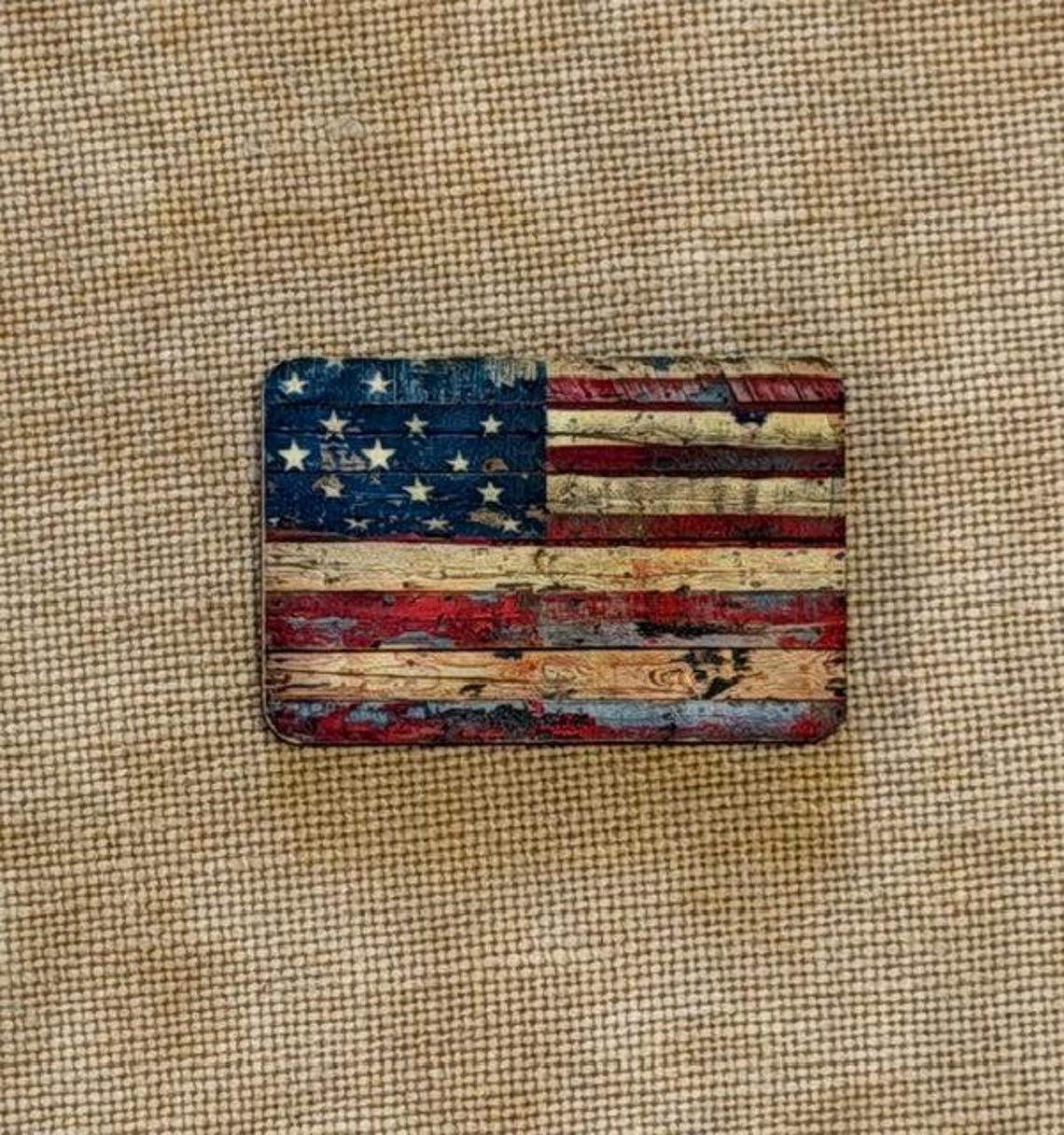 American Flag Wooden Magnetic Needle Minder - Etsy