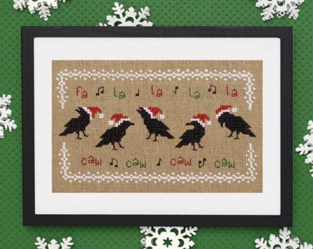 Fa La Caw - Lola Crow - Cross Stitch Pattern - Etsy