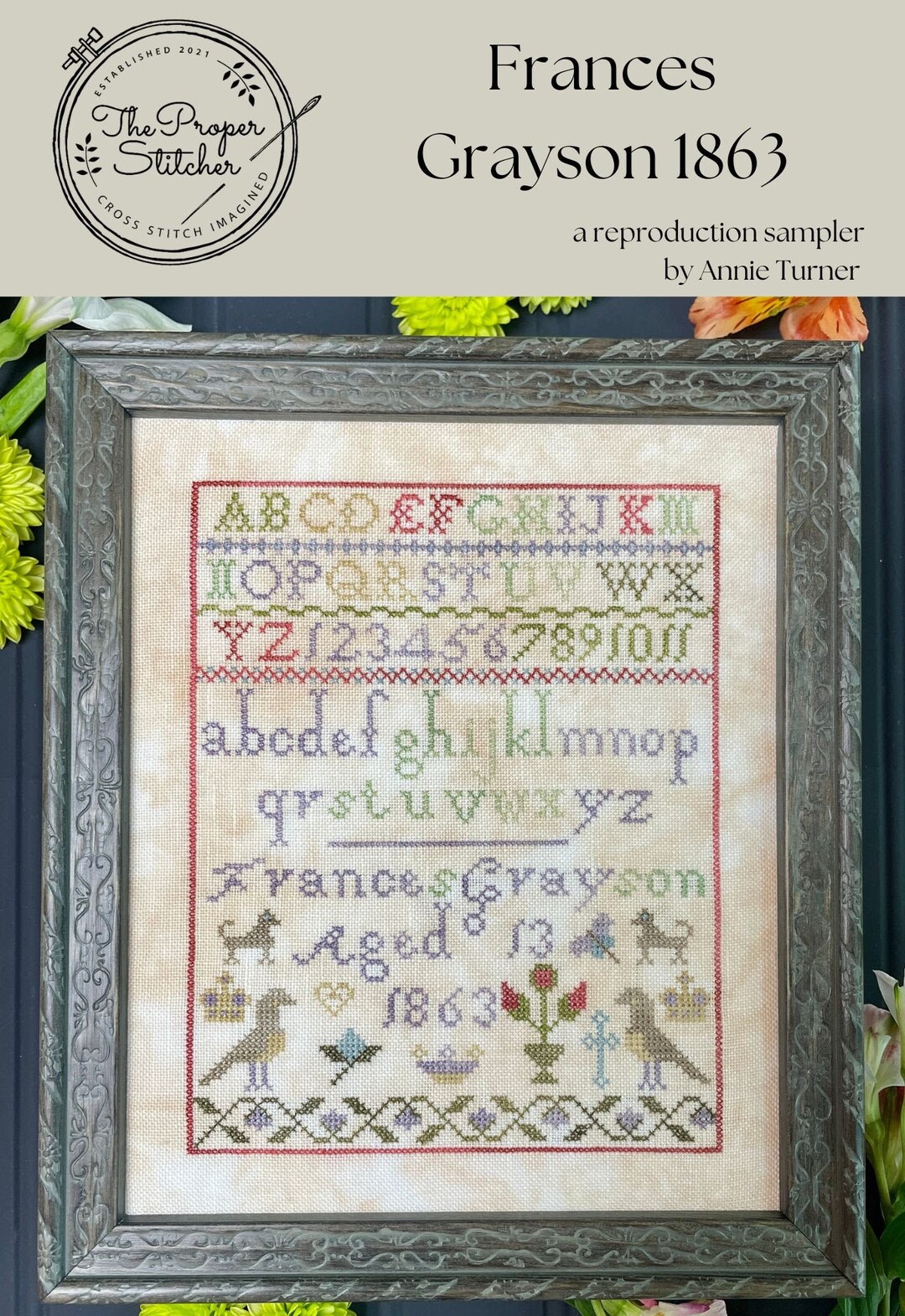 PREORDER Frances Grayson 1863 the Proper Stitcher Cross Stitch Pattern - Etsy