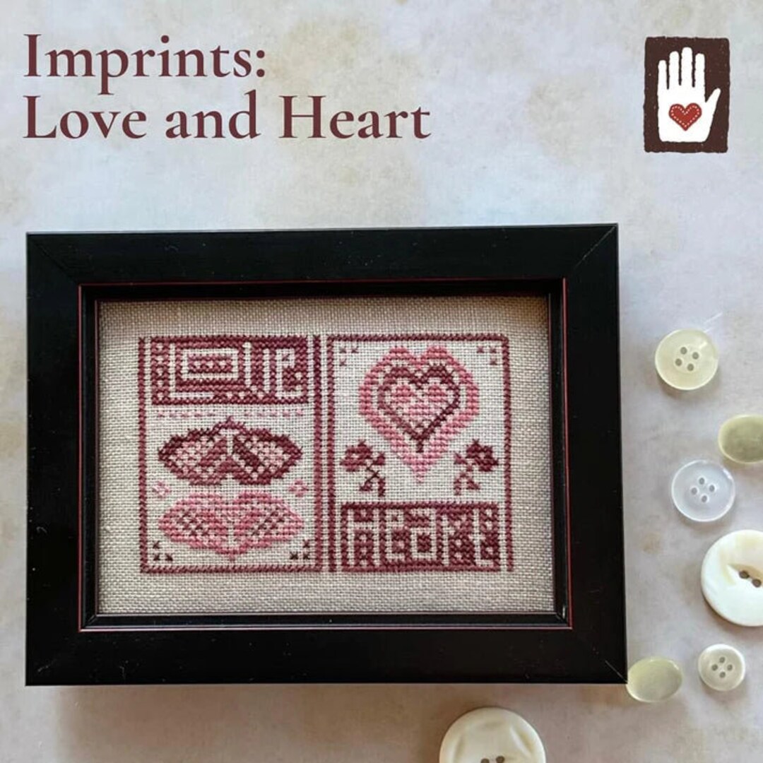 Imprints: Love and Heart - Heart in Hand Needleart - Etsy