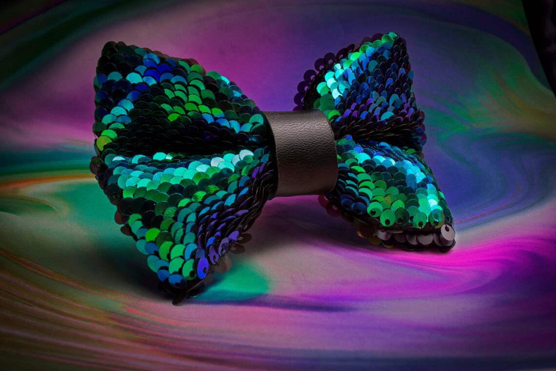 Mermaid Sequin Bow Tie - Etsy