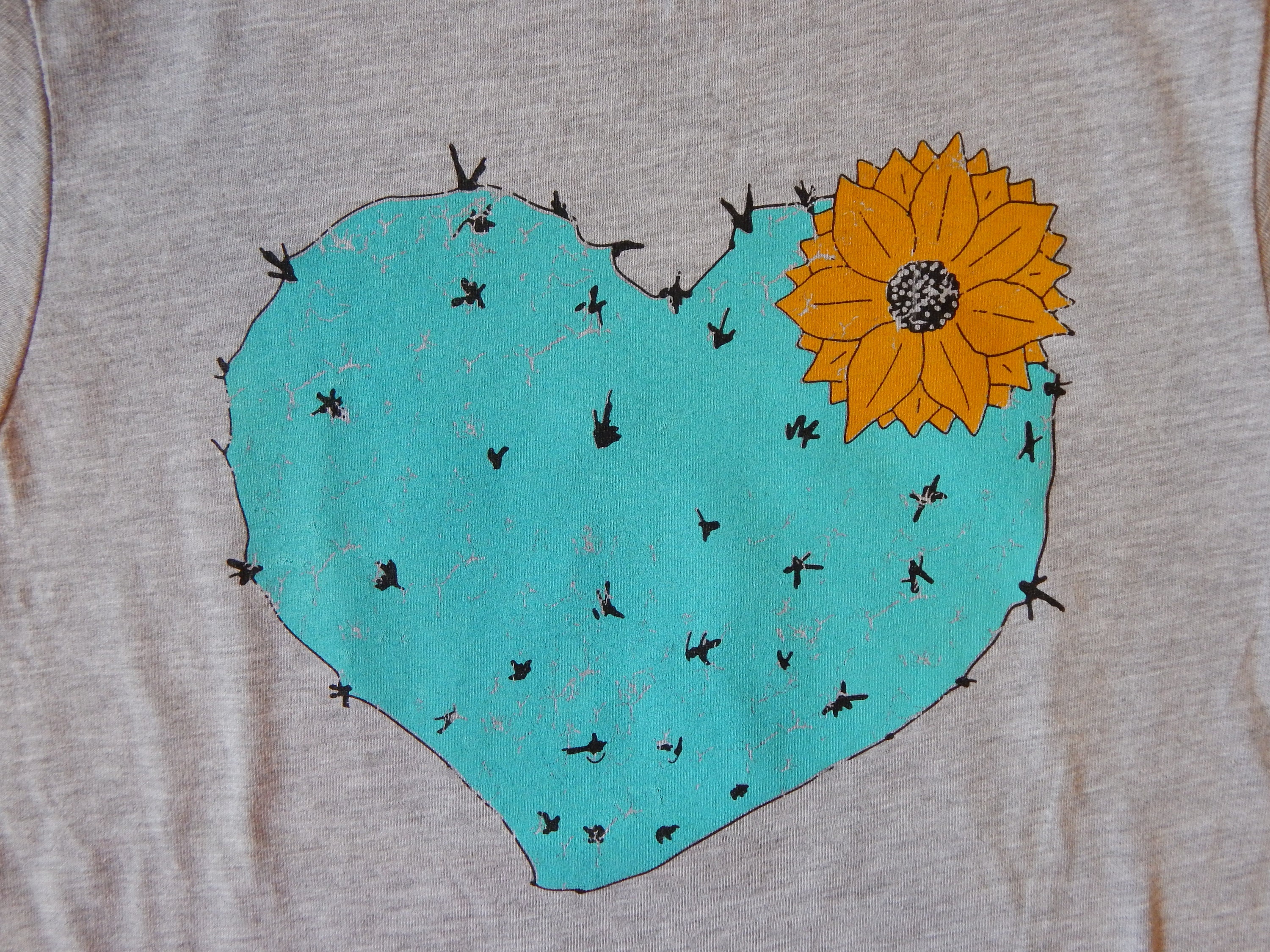 Cactus Heart Kids T Shirt Heart Desgin Cactus Design Love Shirt Cactus ...