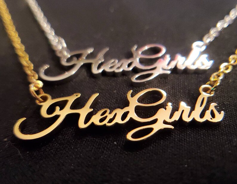 HEX GIRLS Scroll Pendant Necklace - Etsy