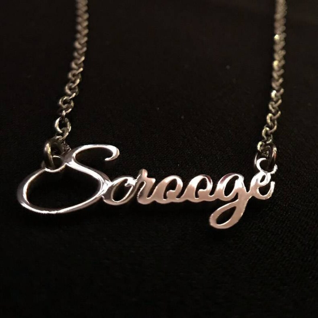 SCROOGE Scroll Pendant Necklace - Etsy