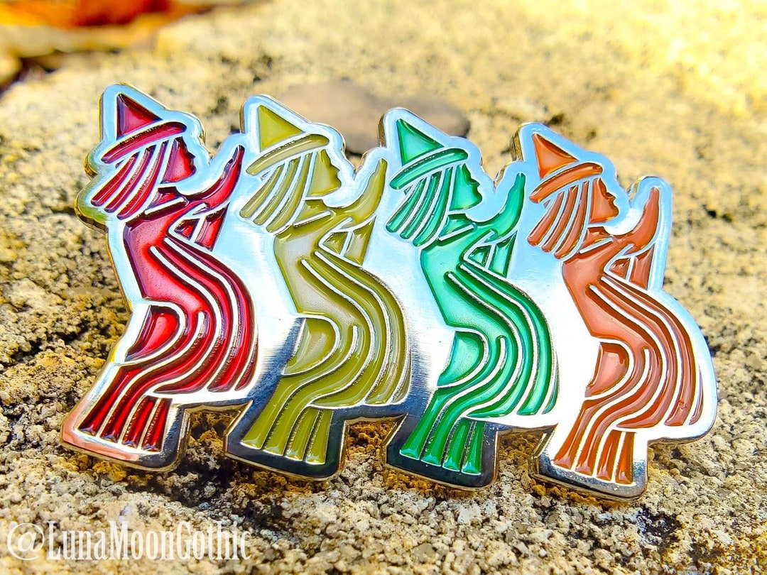 Retro 1960s Wax Candy Witches Halloween Enamel Pin - Etsy