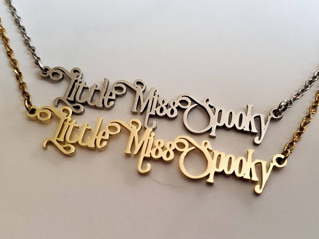 LITTLE MISS SPOOKY Scroll Pendant Necklace - Etsy