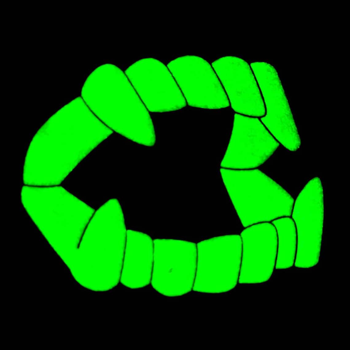 Glow-in-the-dark Retro VAMPIRE FANGS Halloween Enamel Pin | Etsy