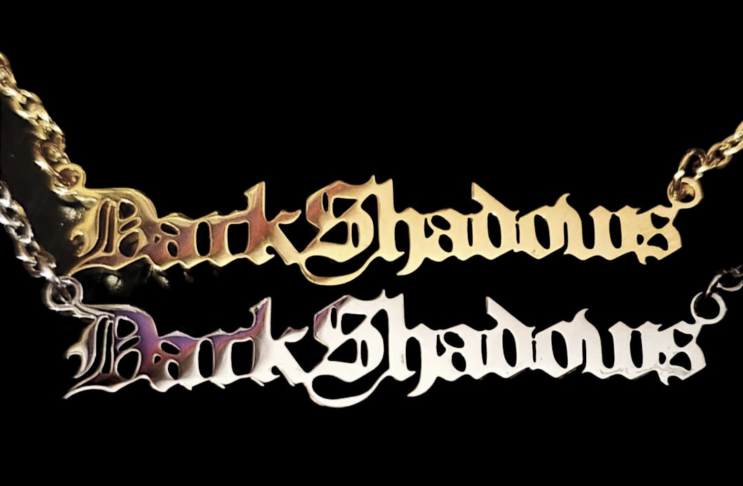 DARK SHADOWS Scroll Pendant Necklace - Etsy