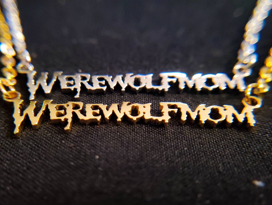 WEREWOLF MOM Scroll Pendant Necklace - Etsy