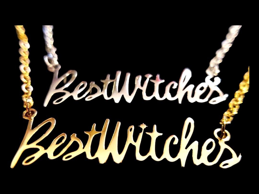 BEST WITCHES Scroll Pendant Necklace - Etsy