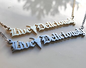 PRAISE LILITH Scroll Pendant Necklace | Etsy