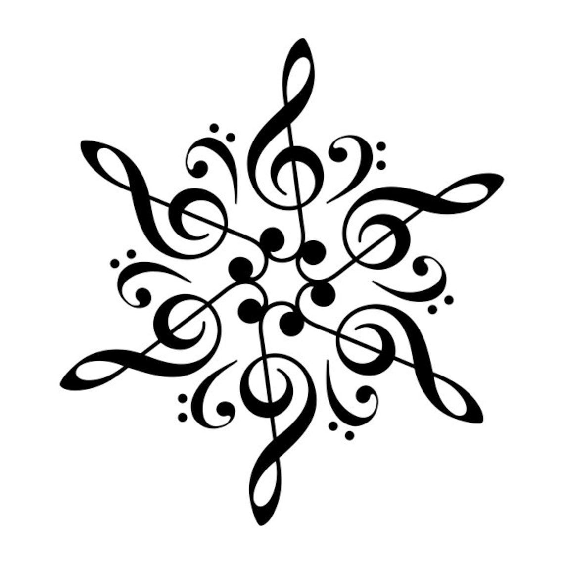 Sol Key Mandala // Music Wall Art Printable Downloadable Art | Etsy