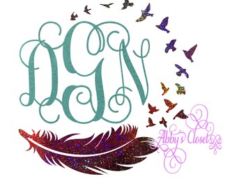 Feather decal | Etsy