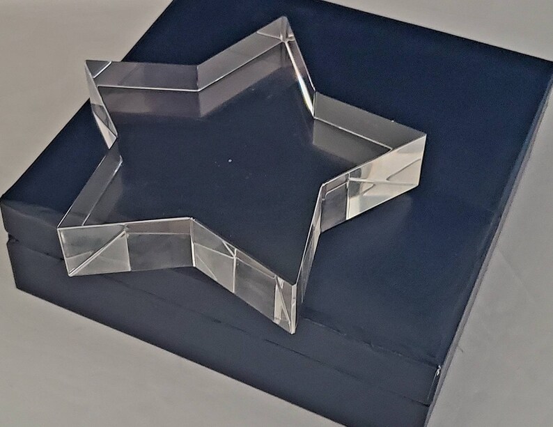 Vintage Crystal Star Paperweight - Etsy