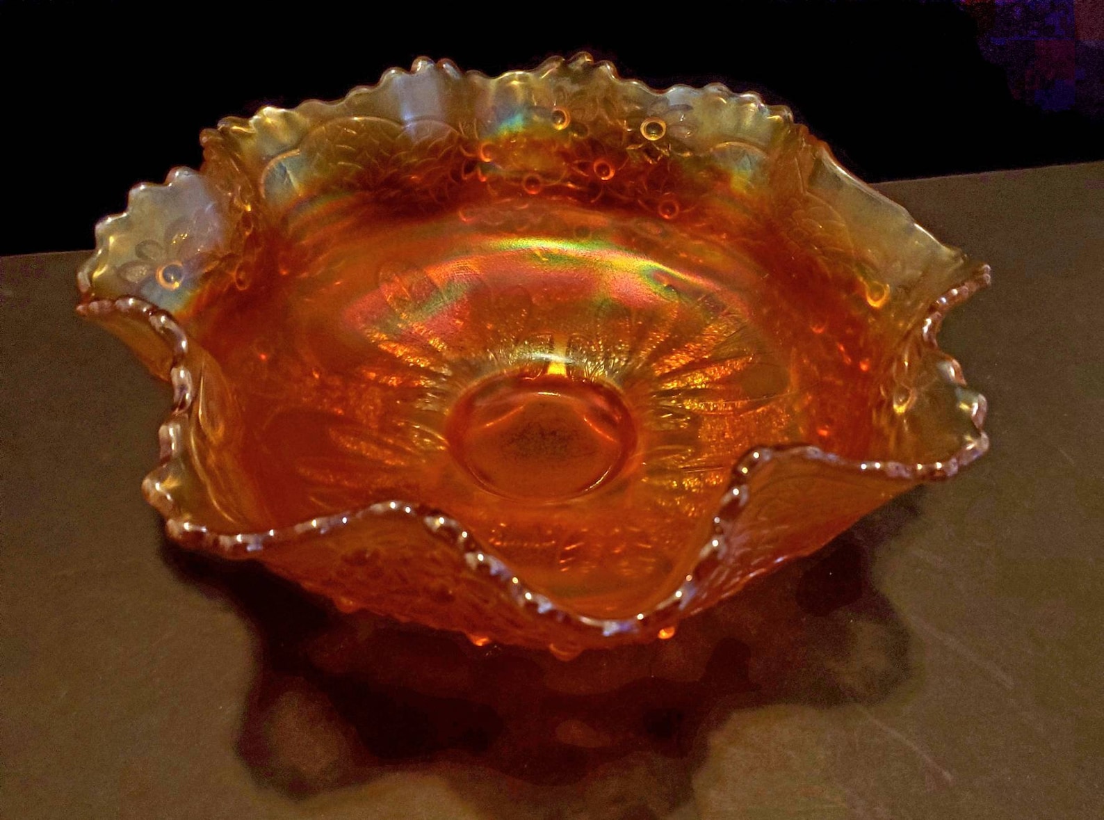 Antique Fenton Orange Tree Golden Marigold Carnival Art Glass - Etsy