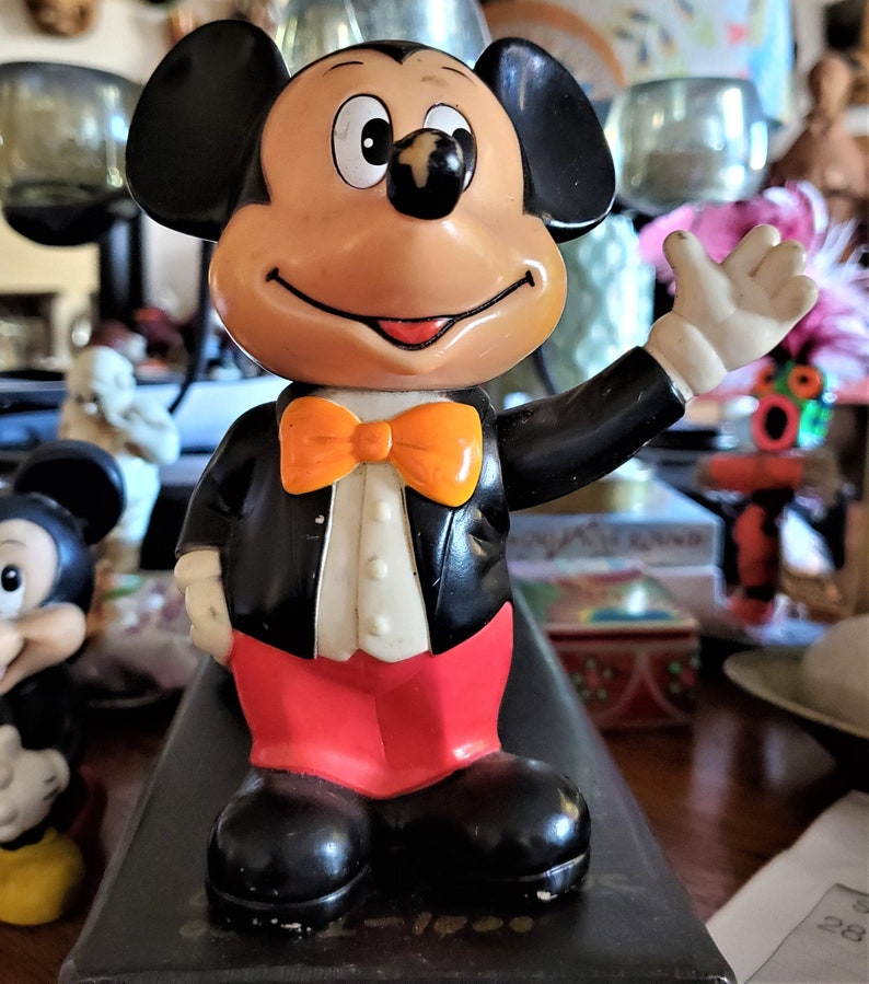 Vintage Walt Disney Productions Mickey Mouse Plastic Bank - Etsy