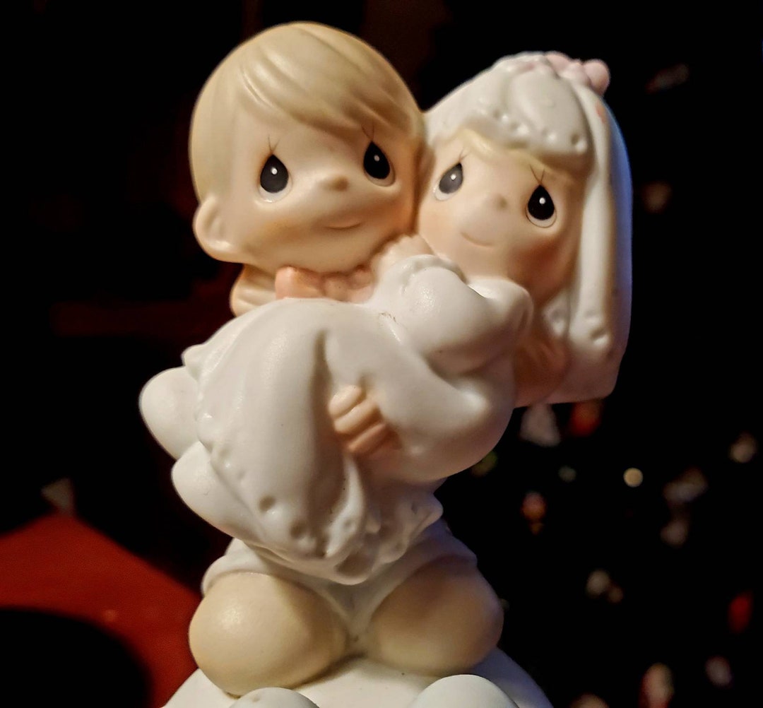 Vintage Precious Moments Wedding Bell With Bride and Groom 848890 ...