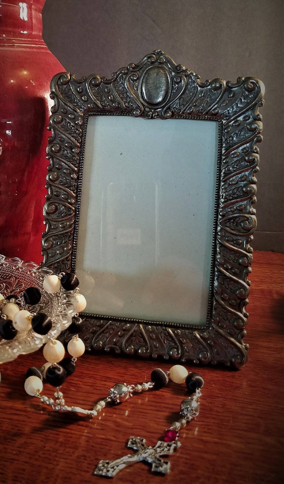 Antique Silver Victorian Era Ornate 4 X 6 Picture Frame - Etsy