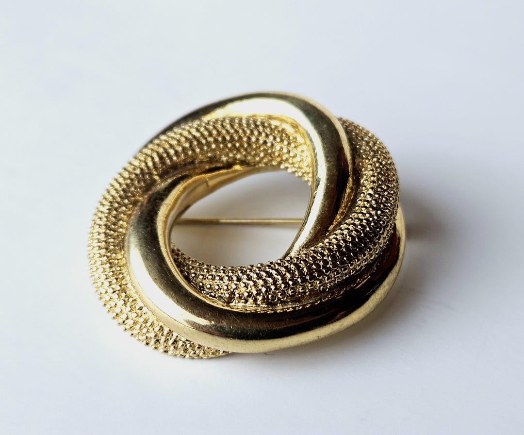 Vintage Mid Century Modern Monet "love Knot" Smooth and Textured ...