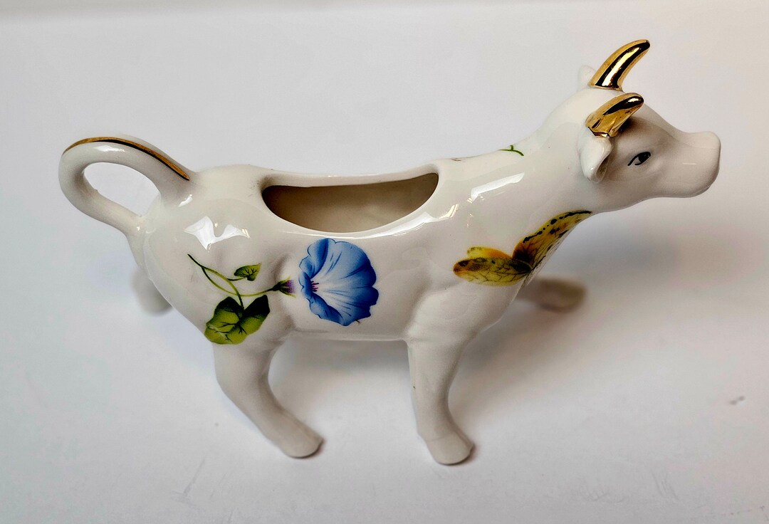 Vintage White Cow Creamer Pitcher by Gracie China Coastline Imports ...