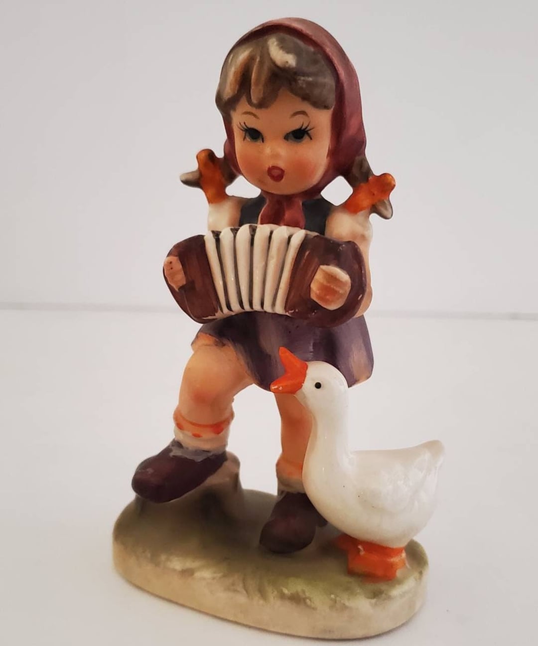 Vintage Hummel-like Porcelain Little Girl Playing Accordion With Her ...