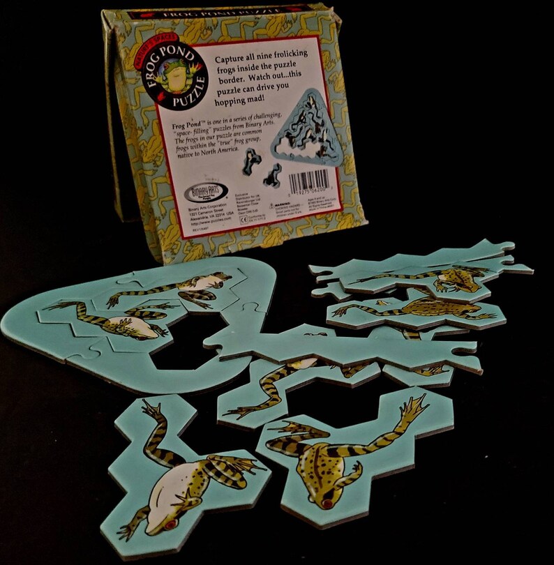 Vintage Nature's Spaces L Frog Pond Puzzle Animal Matching - Etsy