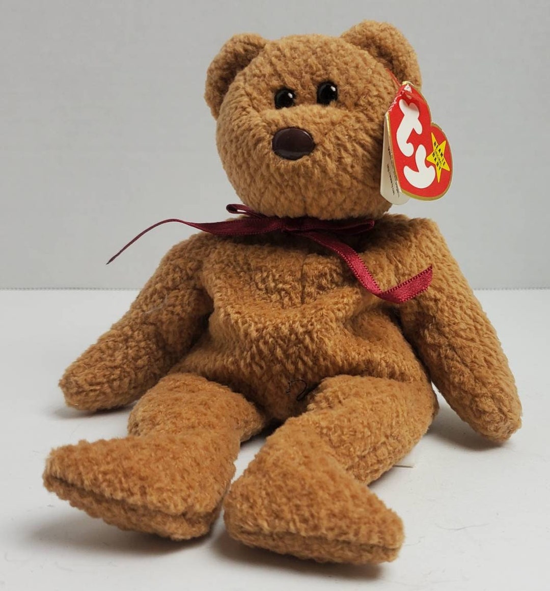Rare!!! Ty Original Beanie Babies Collection "curly" the Bear Ty Beanie ...