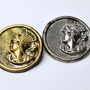 Vintage Pair of Embossed Metal Roman Soldier Victorian Style Buttons - Etsy