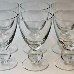 Vintage Seneca "oxford" Round Ball Stem Wine Goblets Set of 6 Goblets ...