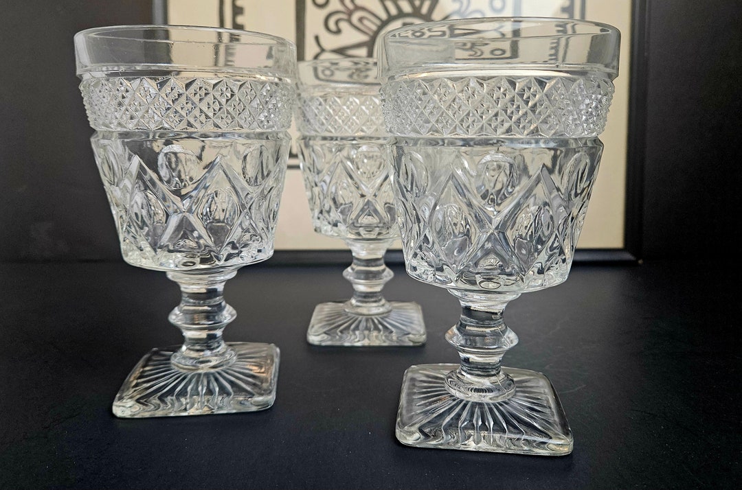 Vintage "cape Cod" Clear Low Water/wine Goblet With Water Stem by ...