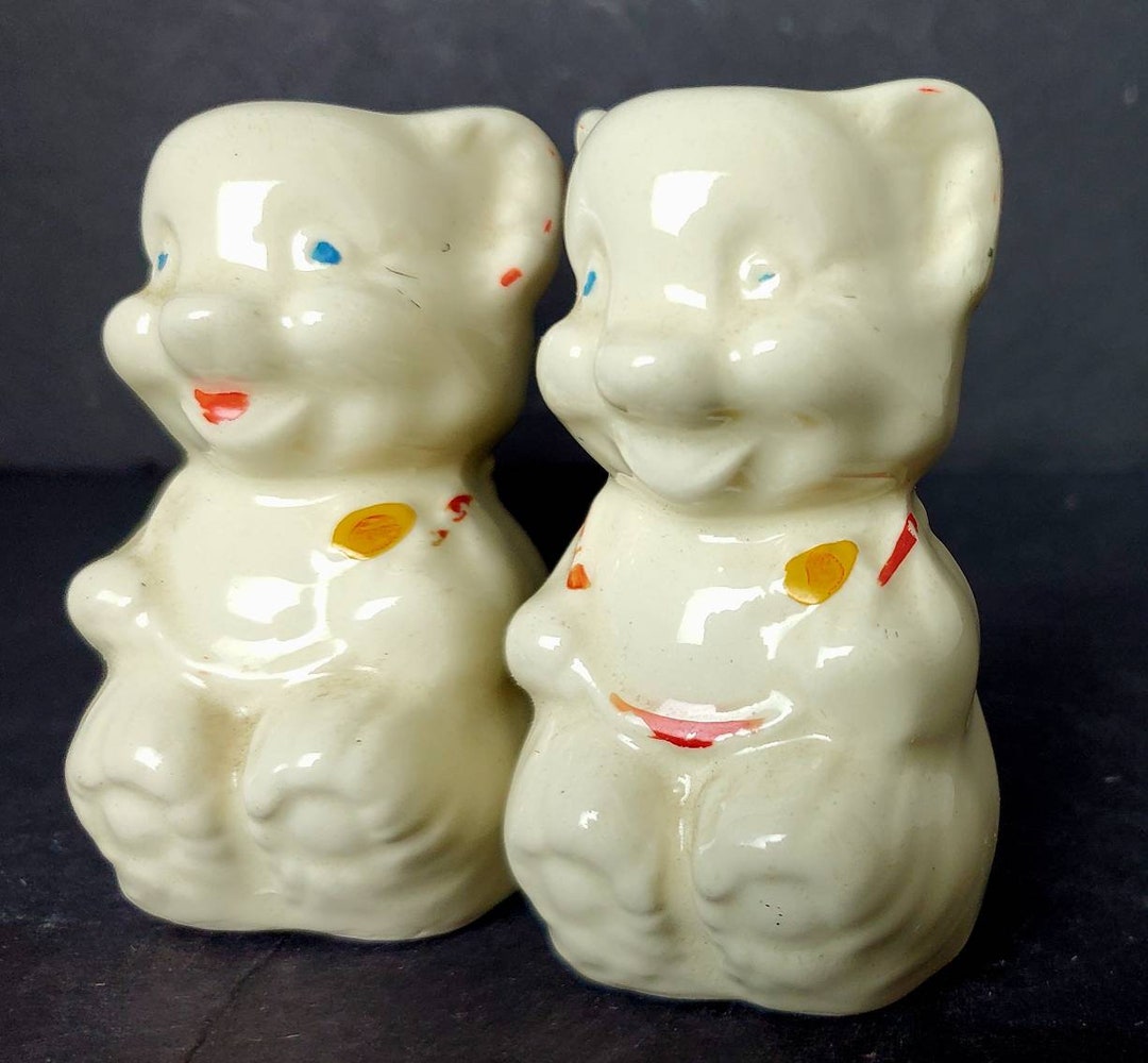 Vintage Shawnee Pottery White Bear Salt and Pepper Shakers - Etsy
