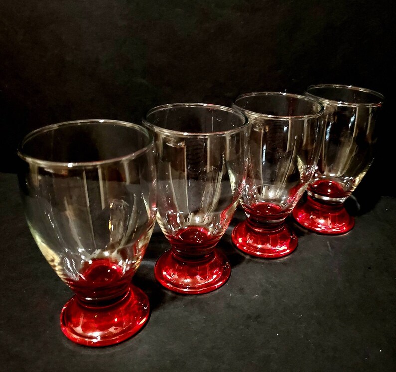 Vintage Libbey Ruby Red Footed Pilsner Glass S4 - Etsy