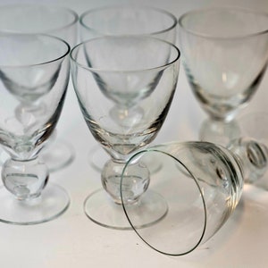 Vintage Seneca "oxford" Round Ball Stem Wine Goblets Set of 6 Goblets ...