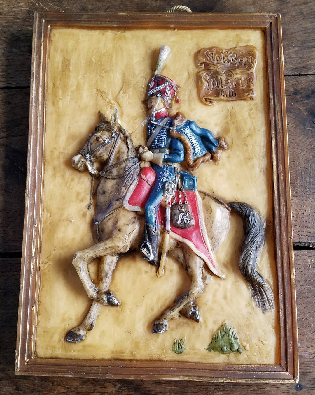 Vintage Napoleon Bonaparte Wall Plaque | 3D Bas Relief Horseback ...