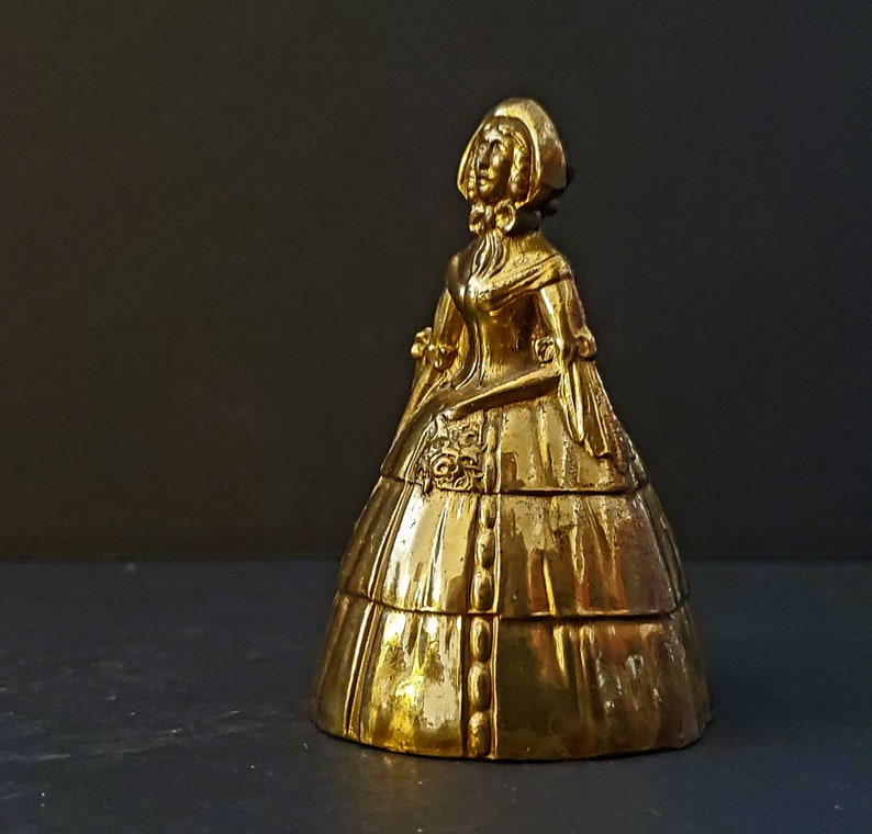 Antique Brass Southern Belle Victorian Maiden Table Bell - Etsy