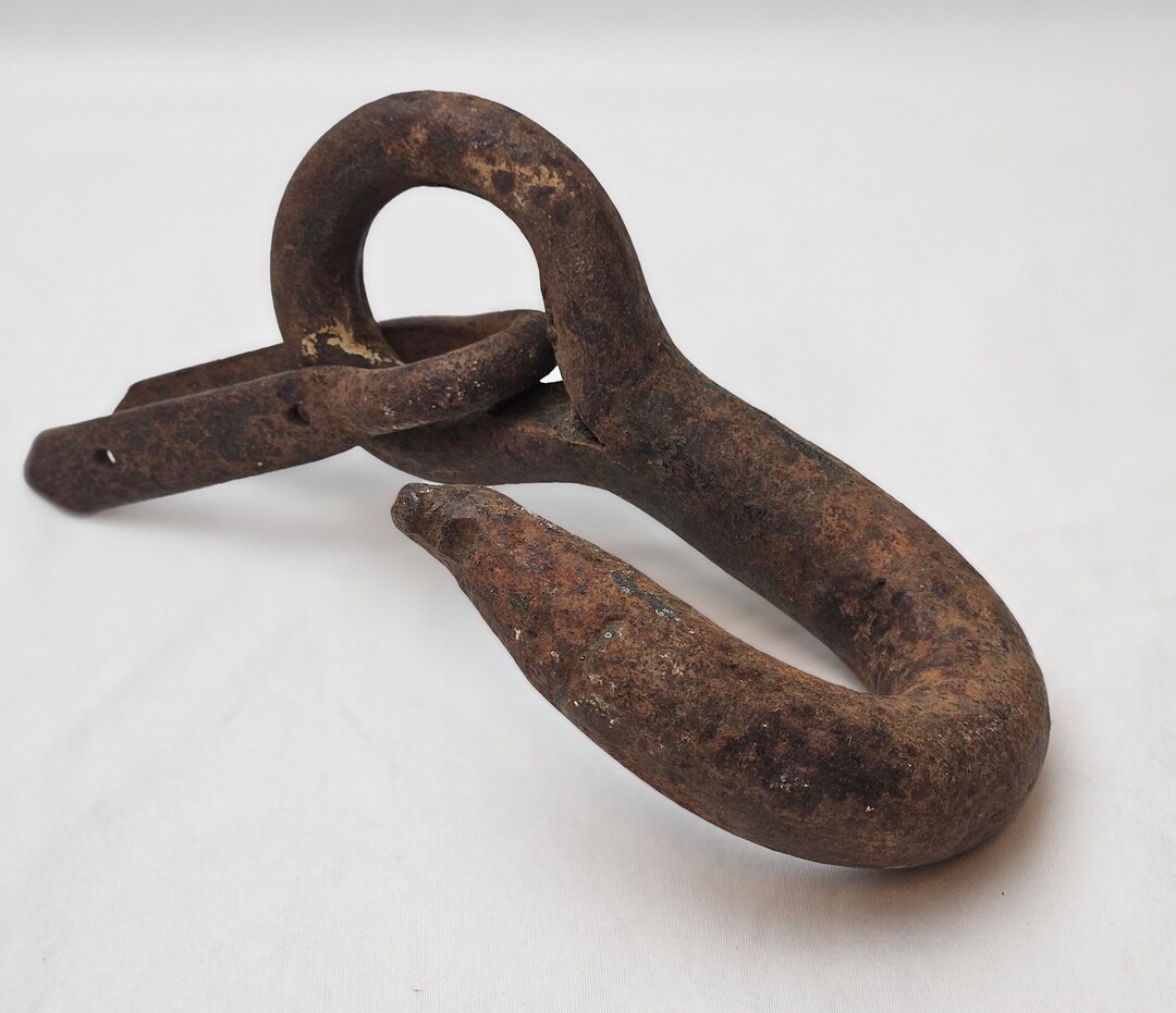 Large Vintage Iron Hook: Rustic Barn Hardware Paperweight - Etsy