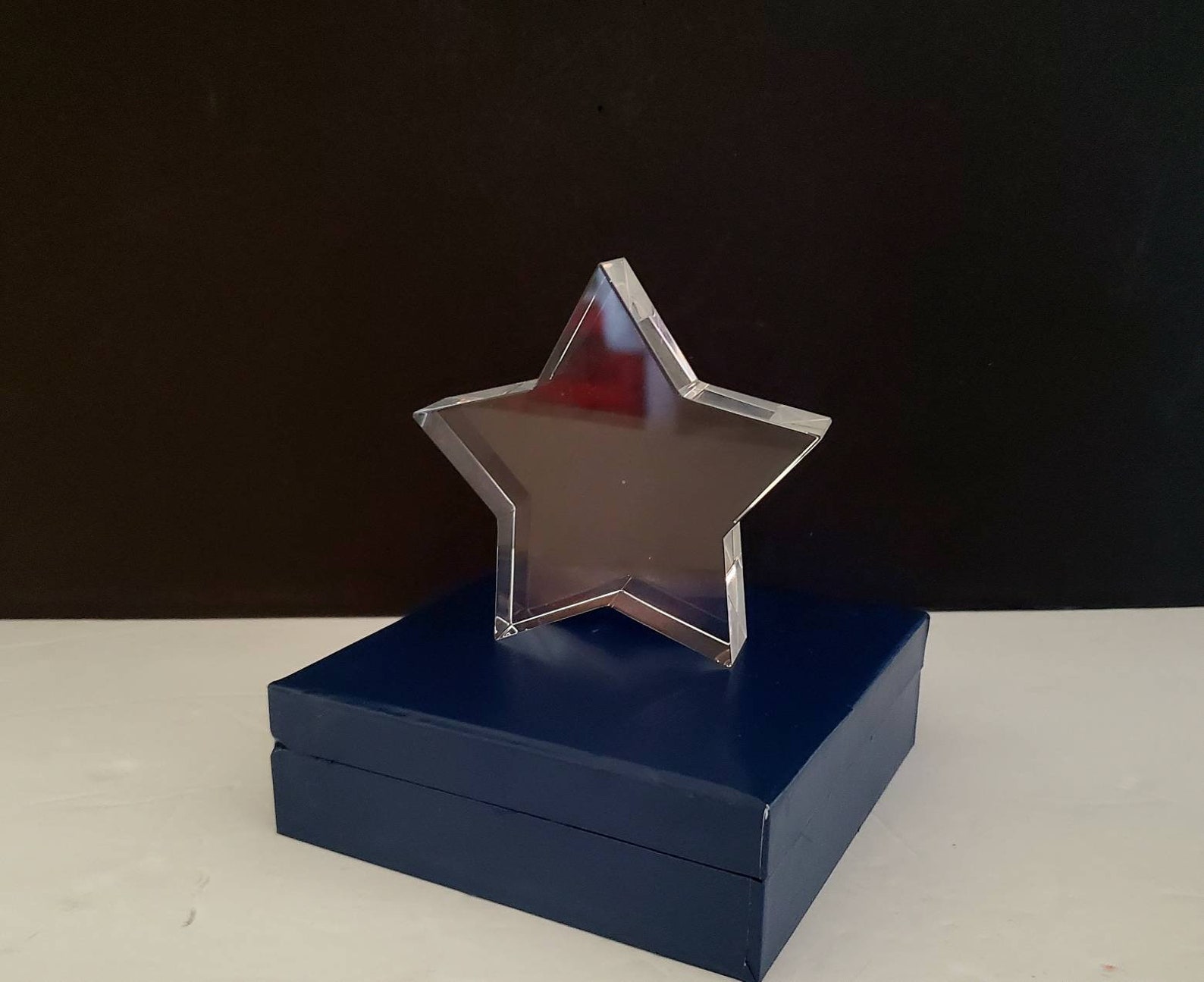 Vintage Crystal Star Paperweight - Etsy