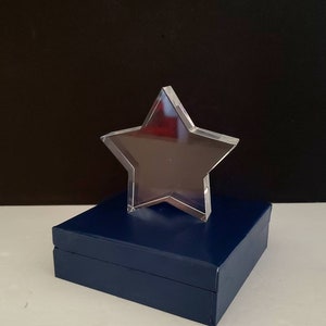 Vintage Crystal Star Paperweight - Etsy