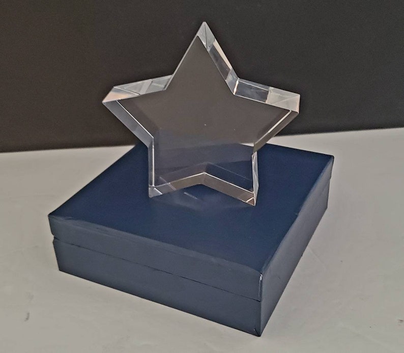 Vintage Crystal Star Paperweight - Etsy