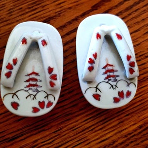 Vintage Japanese Geisha Girl Sandals With Hearts Japanese - Etsy