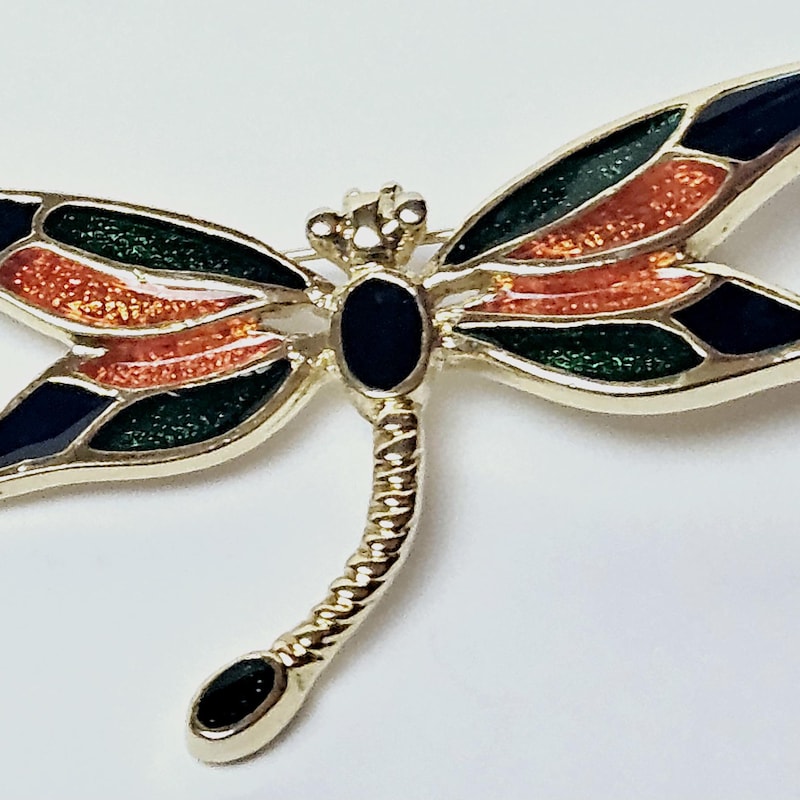 Enamel Dragonfly - Etsy